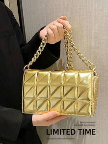 Elegant Diamond Grid Armpit Bag, Autumn And Winter New Fashionable ...
