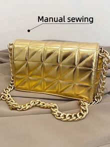 Elegant Diamond Grid Armpit Bag, Autumn And Winter New Fashionable ...