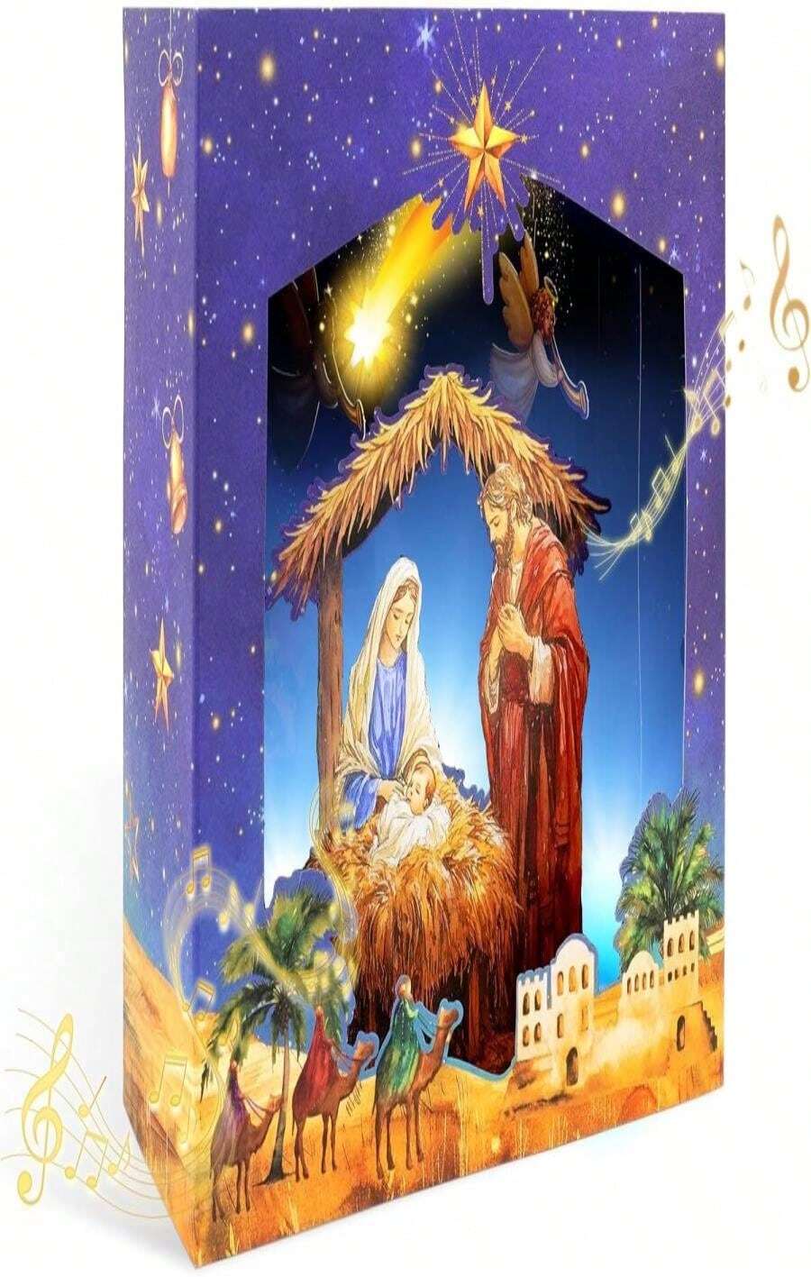 APOTODITO Nativity Christmas Cards With Envelope, Religious Christmas ...