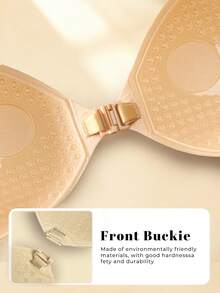 1pc Reusable Silicone Front Closure Push-Up Bra, Nipple Cover, Women's ...