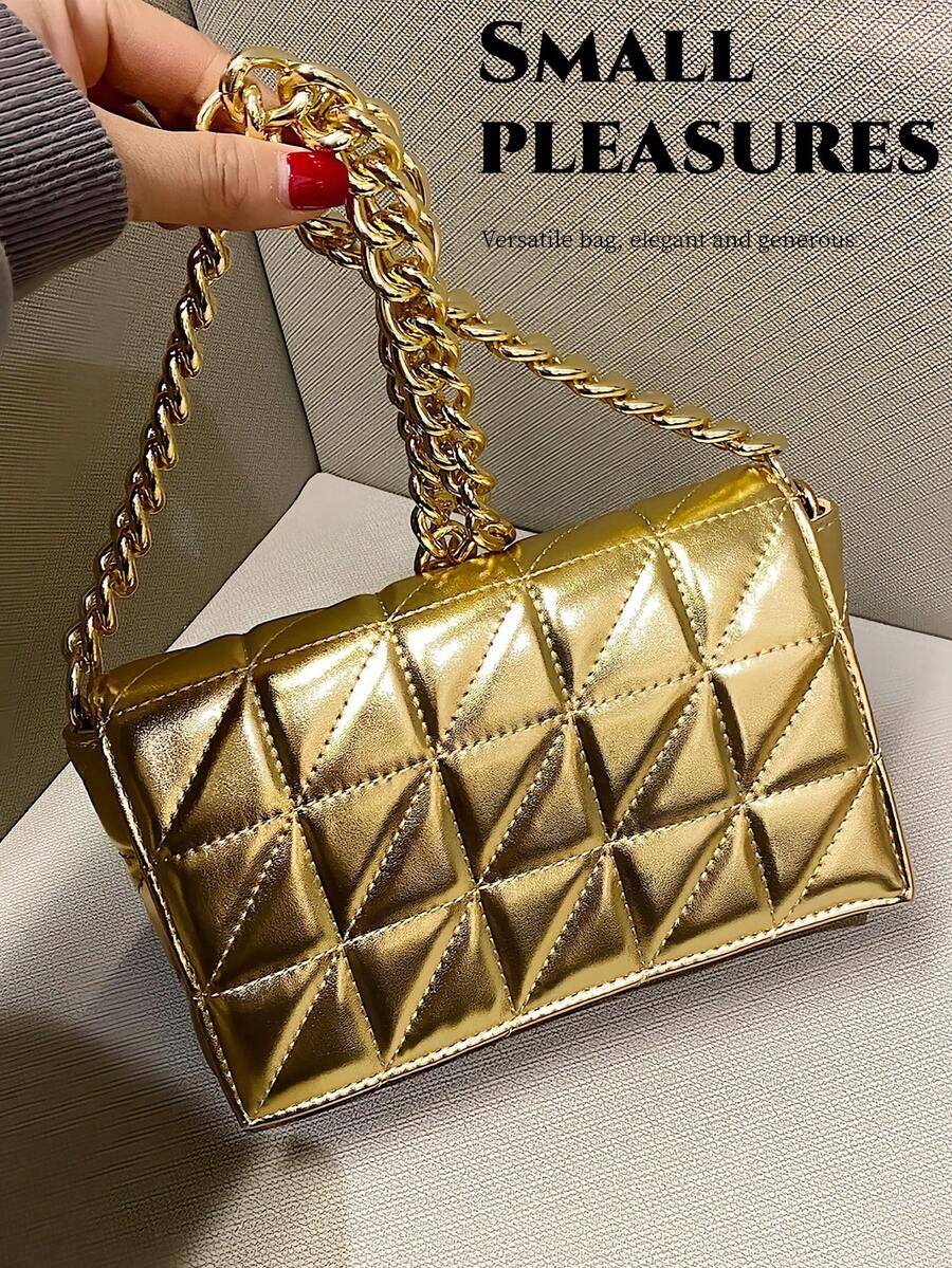 Elegant Diamond Grid Armpit Bag, Autumn And Winter New Fashionable ...