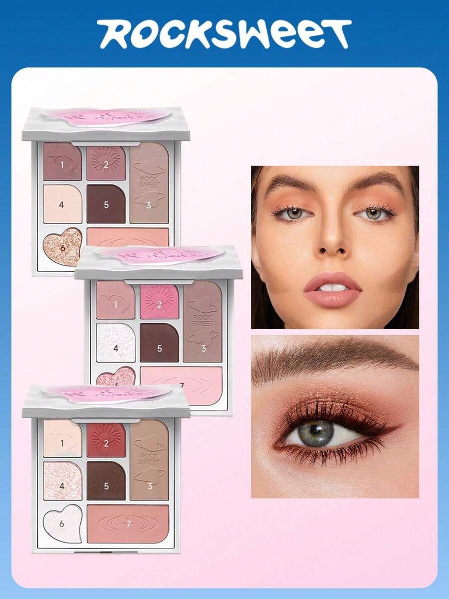 ROCK SWEET 7-Color All-In-One Face Palette: Highlighter, Contour ...