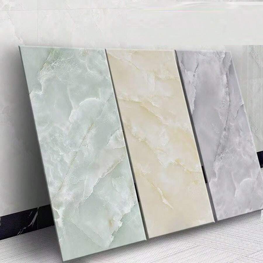 10/20-Piece Modern White Marble Peel & Stick Tile Wall Panels - Self ...