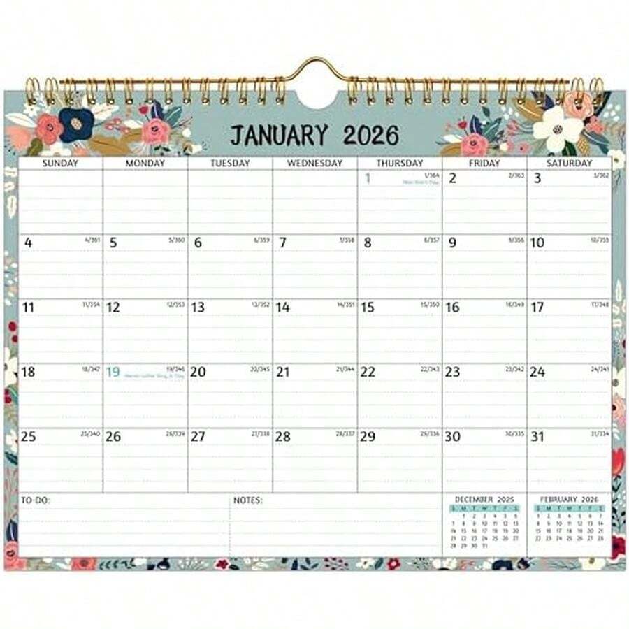 Wall Calendar 2026-2027 – 18 Monthly Calendar 2026-2027, 11 X 8.5 In ...