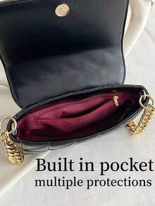 Elegant Diamond Grid Armpit Bag, Autumn And Winter New Fashionable ...