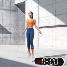 Interval Fitness Timer Portable Workout Sports Clock Stopwatch With LED ...