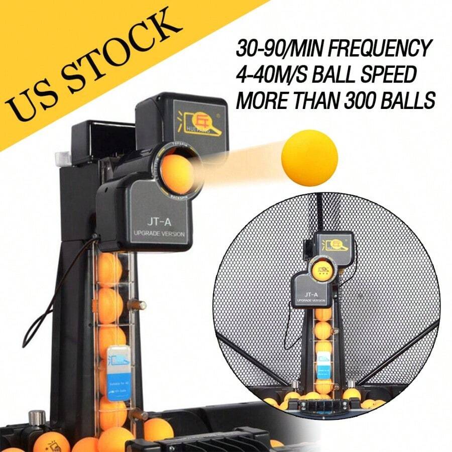 Table Tennis Robot Automatic Ping-Pong Ball Machine Practice Recycle ...