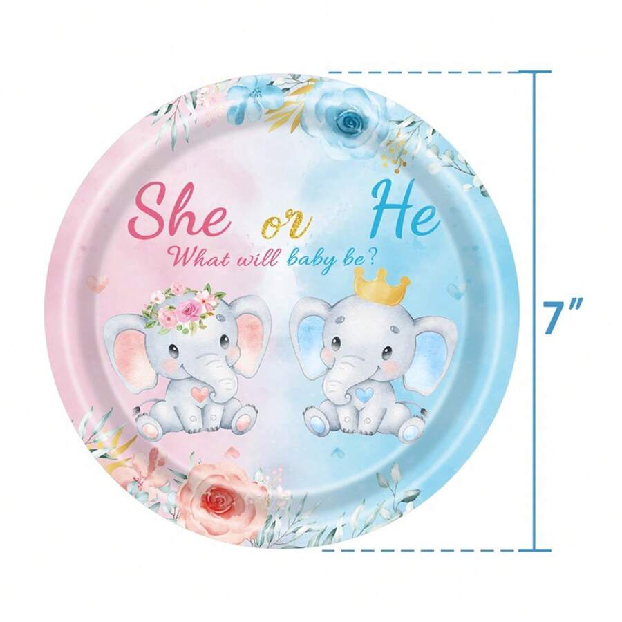 New Gender Reveal Baby Bedding Baby Elephant Theme Birthday Party ...