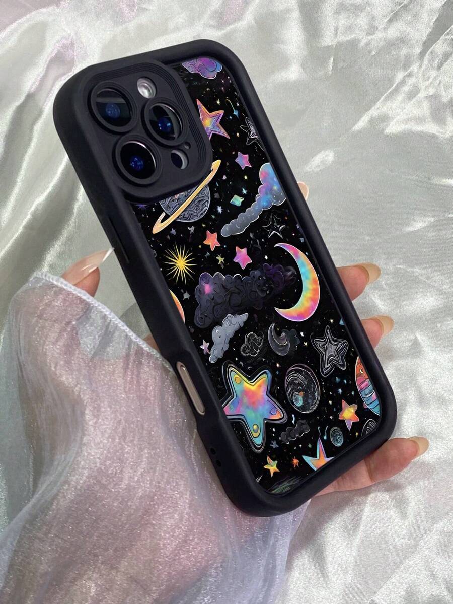 JT178 Colorful Doodle Space Soft TPU Angel Eye Ladder Shockproof ...