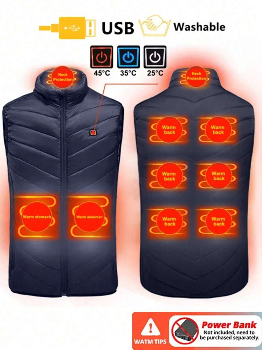 Women's Heated Vest, 3 Heat Settings, 9 Heating Zones, Warm For Winter ...