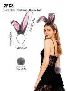 Animal Ear Headband, Fox And Bunny Set, Couple Cosplay, Party Costume ...