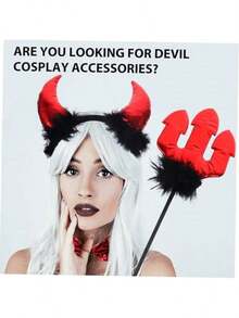 Juego de accesorios de disfraz de diablo para Halloween - Horquilla de ...