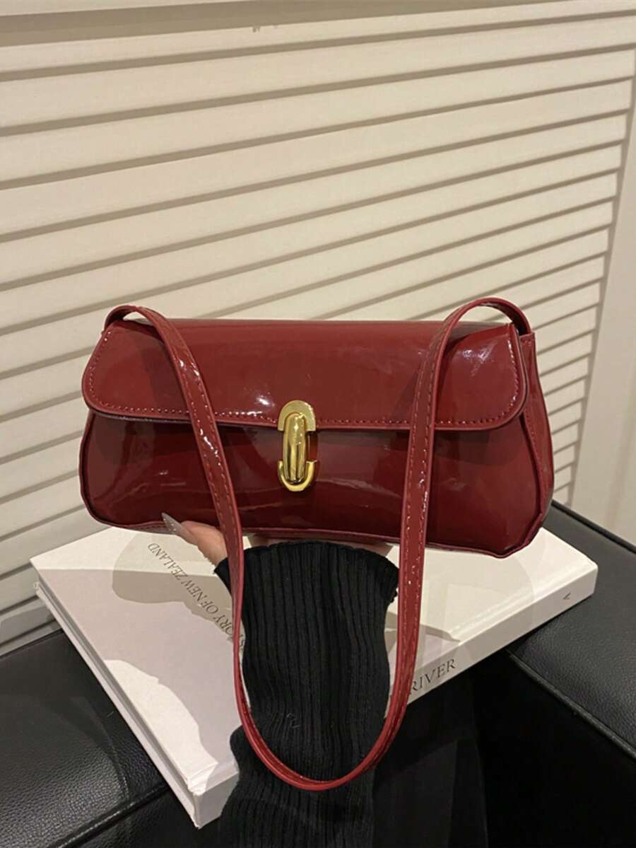 2025 Neue französische Vintage Verschluss Unterarm Chic Schultertasche ...