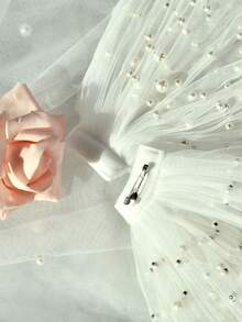 2 Stück luxuriöser kirchenartiger perlenbesetzter Brautschal ...