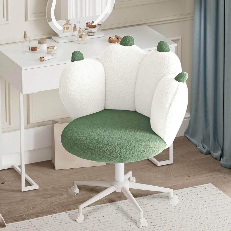 Jooli H Cat Paw Desk Chair, Height Adjustable Cute Swivel Vanity Chair ...