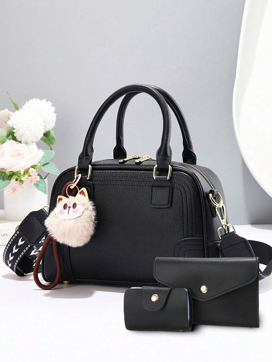 New Fashionable 2 Pieces Mother-Daughter Bag Set, Casual Small Round ...