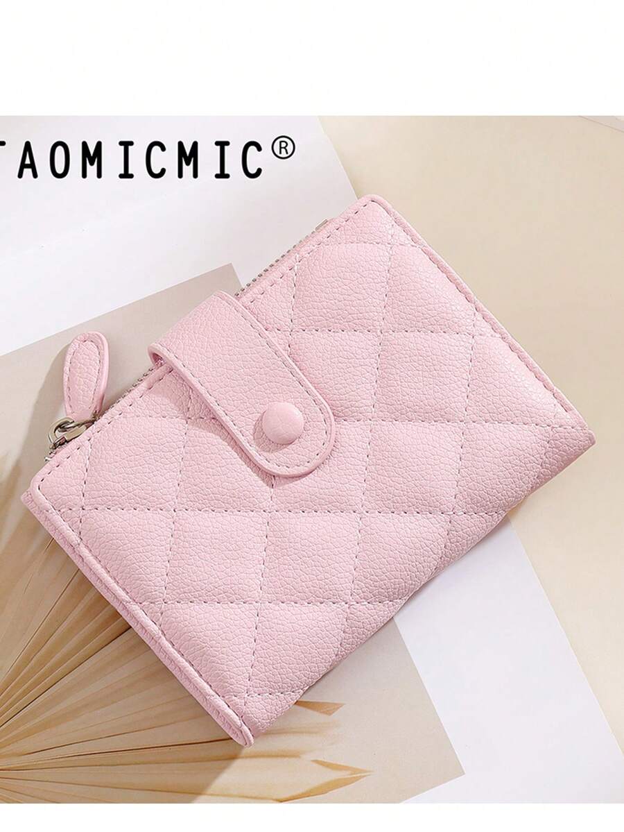 New Stylish Rhombus Folding Women Wallet, Fashion Multi-Card Holder ...