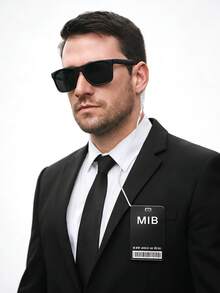 4pcs Secret Agent Costume Set - Includes Black Sunglasses, Adjustable ...