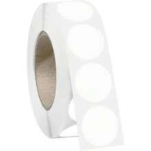 1000 PCS 3/4" White Dot Stickers Round Circle Colored Coding Labels ...