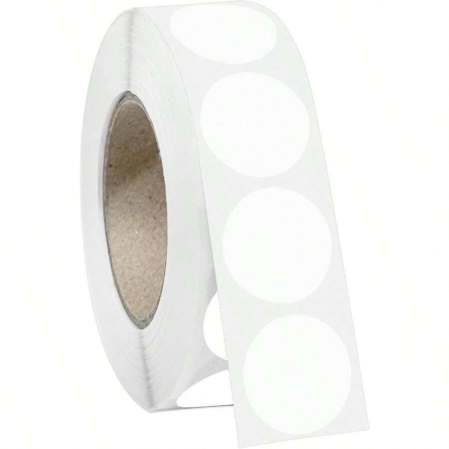 1000 PCS 3/4" White Dot Stickers Round Circle Colored Coding Labels ...