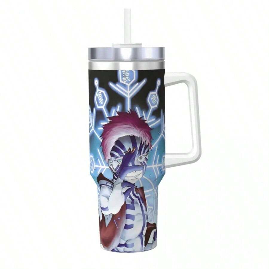 Akaza Stainless Steel Tumbler Anime Demon Slayered Travel Coffee Mug ...