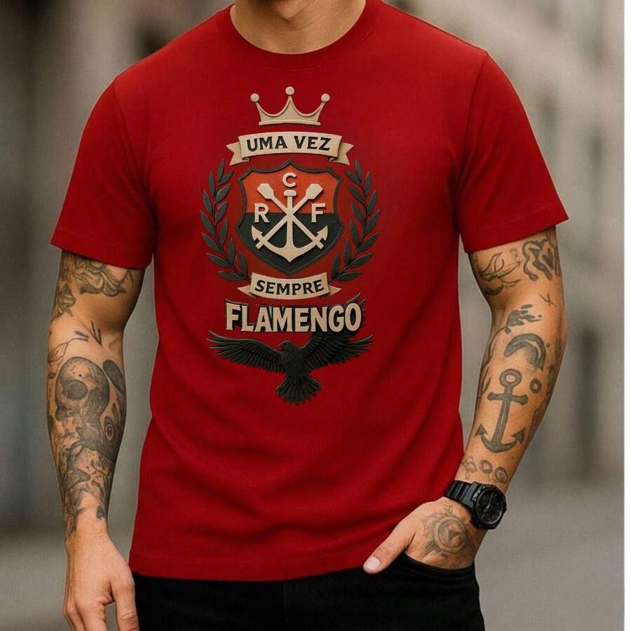 Flamengo Premium T-Shirt 100% Cotton 30.1 Yarn - Soccer Teams - Style ...