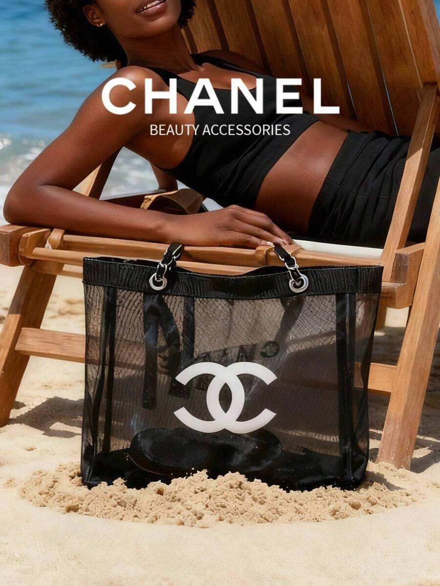 Chanel Chic Tweed & Sequined Tote Bags Embellishment, Knitted Design ...