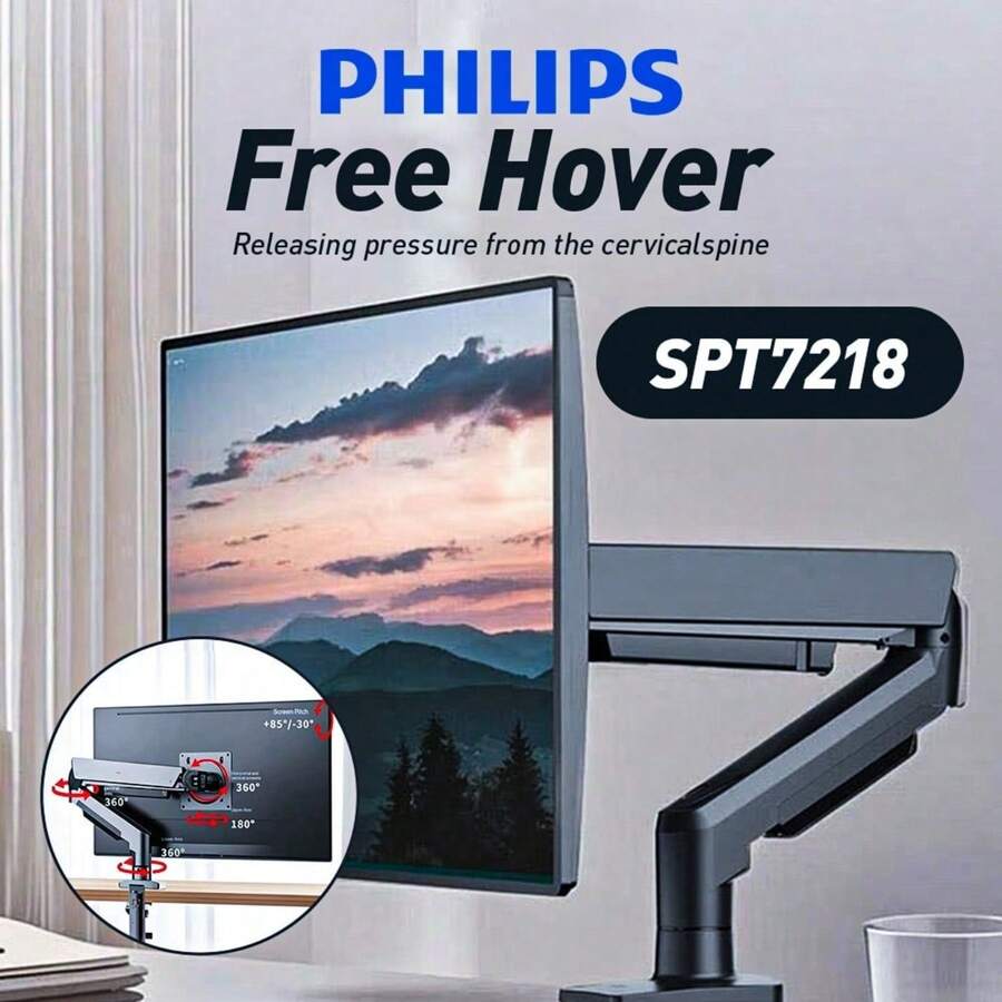 Philips Monitorarm mit Display, Montagehalterung ohne Bohren ...