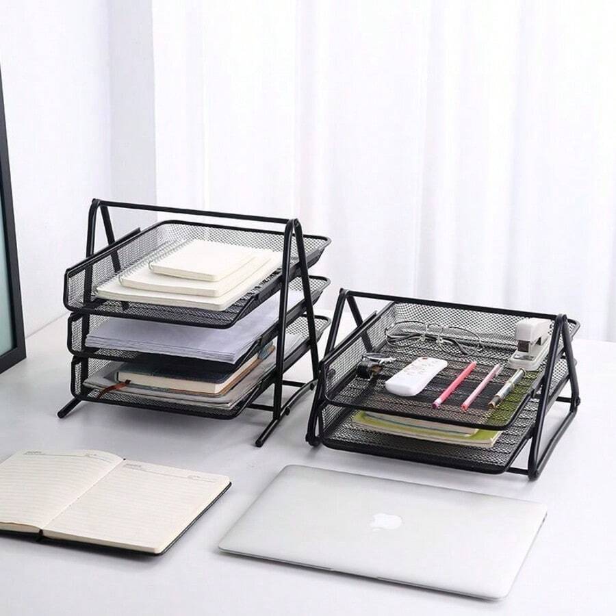 Desk Organizer With A4 Paper/Document Holder And 3 Trays. | Mode de ...