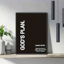 1 Stück religiöses Leinwandbild - Bibelvers "Gottes Plan" Jesaja 60:22 ...