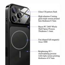 Hadaasi 1 pezzo Custodia magnetica nera istantanea per iPhone 17 ...