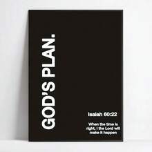 1 Stück religiöses Leinwandbild - Bibelvers "Gottes Plan" Jesaja 60:22 ...