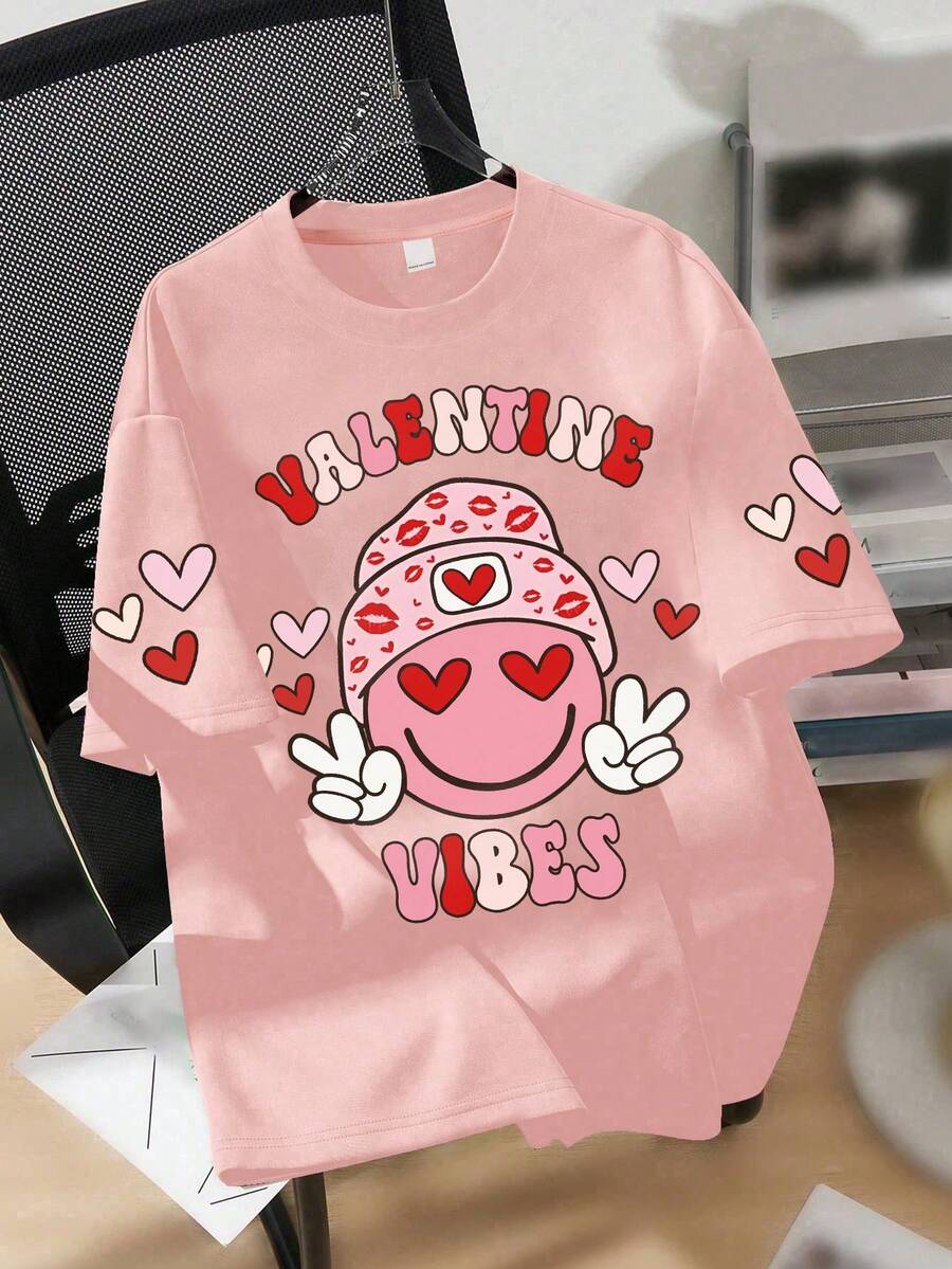 1 Peça Camiseta Fofa e Ousada para o Dia dos Namorados para Meninas ...