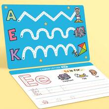 16Pcs Dry Erase Trace Letters Practice Cards - Kids Alphabet Tracing ...