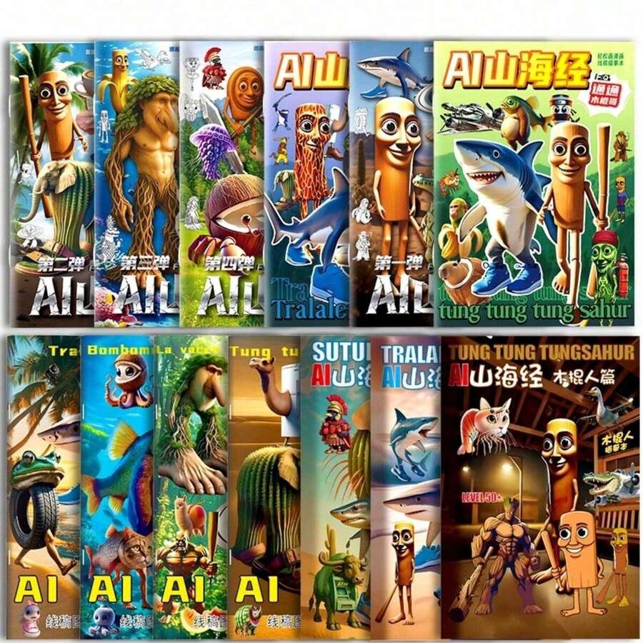 1 Piece Landscape, Cartoon, Sketch, Drawing Practice, Doodle Notebook ...