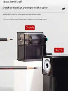 1pc Sketch Pencil Sharpener Dual Hole Manual Rotary Pencil Sharpener ...