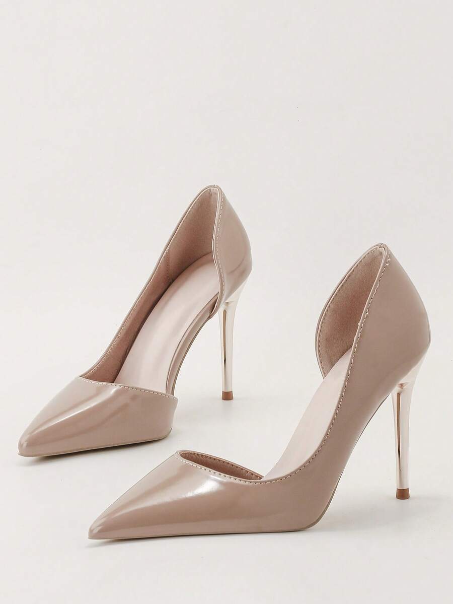 Fashionable Minimalist Sexy Slim Stiletto Super High Heel Side Hollow ...