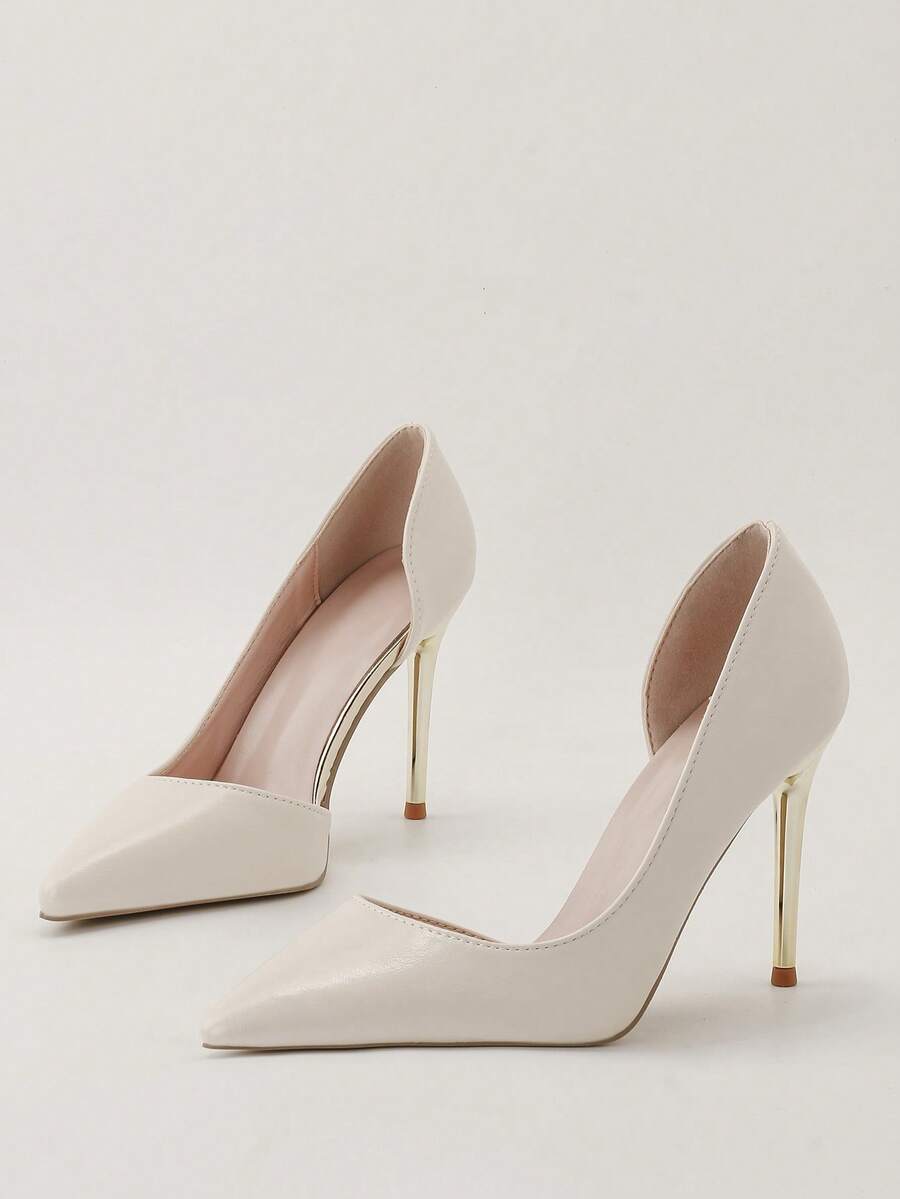 Fashionable Minimalist Sexy Slim Stiletto Super High Heel Side Hollow ...