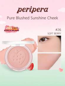 Peripera PURE BLUSHED SUNSHINE CHEEK 026 FLUFFY BERRY, Matte Natural ...