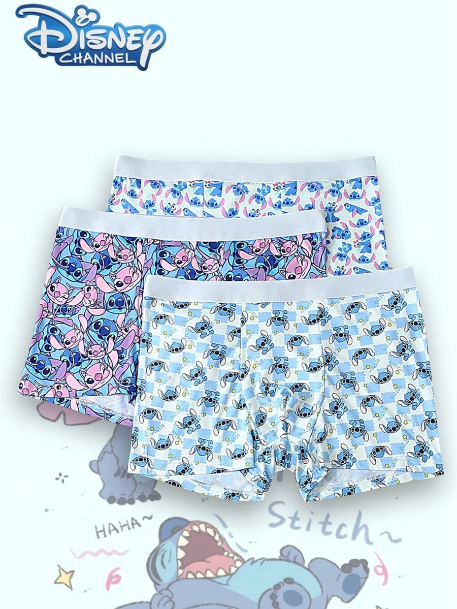 3 Peças Cuecas Boxer Boxer Masculinas com Estampa de Grafite de Desenho ...