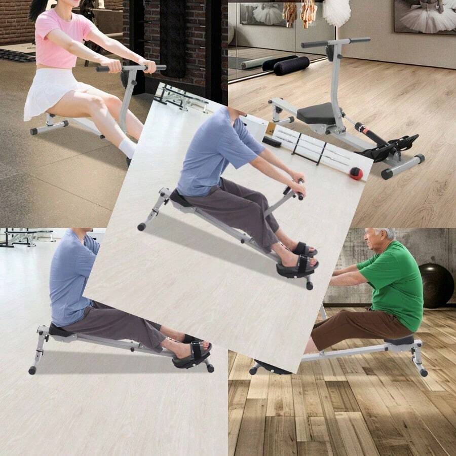 Home Rowing Machine Foldable Rowing Exercise Machine 12 Force Level ...