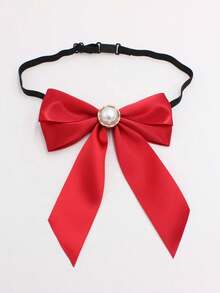 1pc Fashionable Casual Minimalist Men's Faux Pearl Solid Color Bow Tie ...