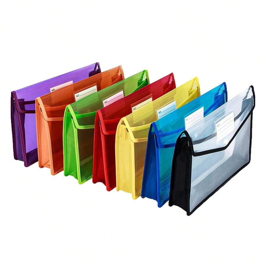 A4 Size Plastic File Storage Box, Semi-Transparent Expandable File ...