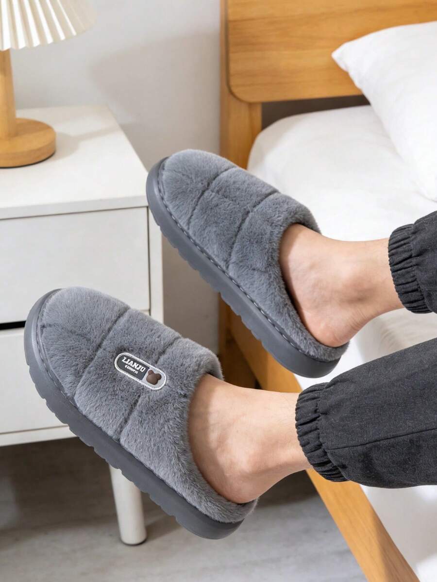 Chinelos Macios e Quentes para Uso Interno, Confortáveis, Estampa de ...