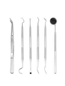 RANCAI 1/3/4/5/6pcs Oral Hygiene Dental Care Tools Set, Silver Teeth ...