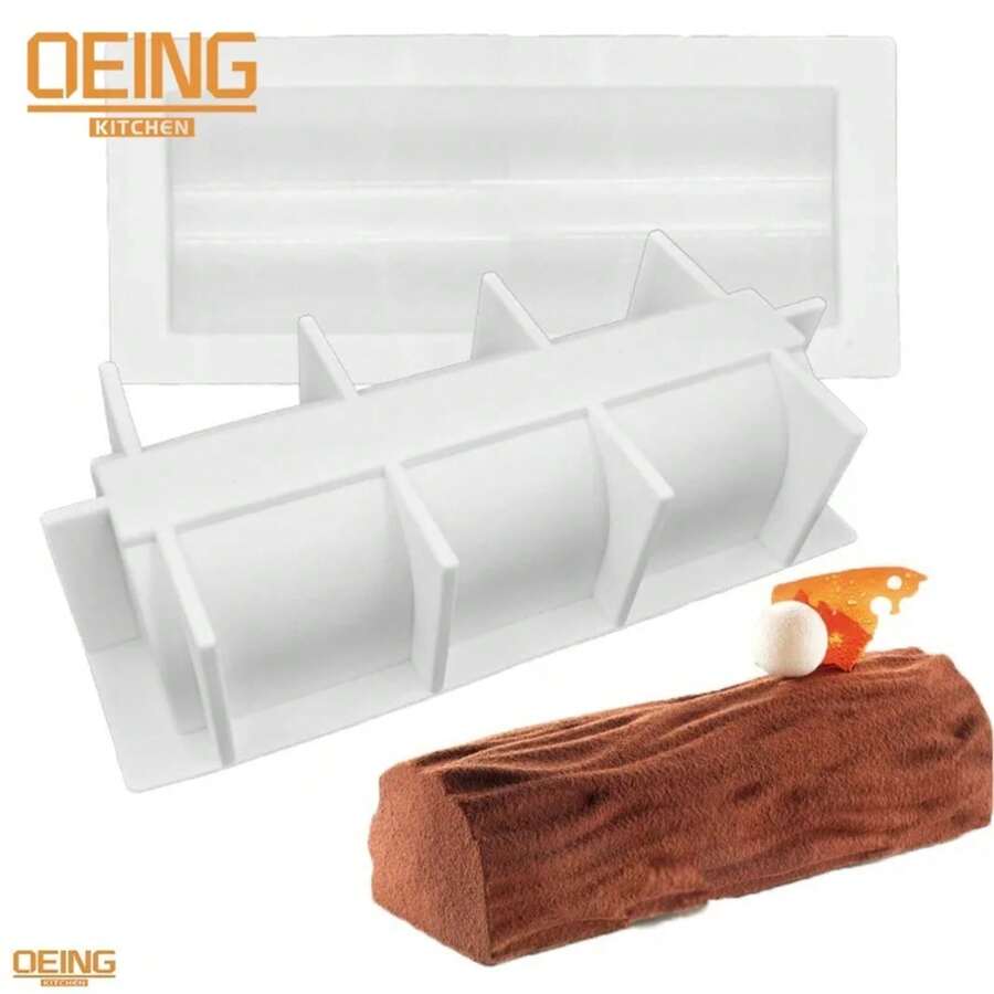 Christmas Yule Log Silicone Molds For Baking Fondant Mousse Dessert ...