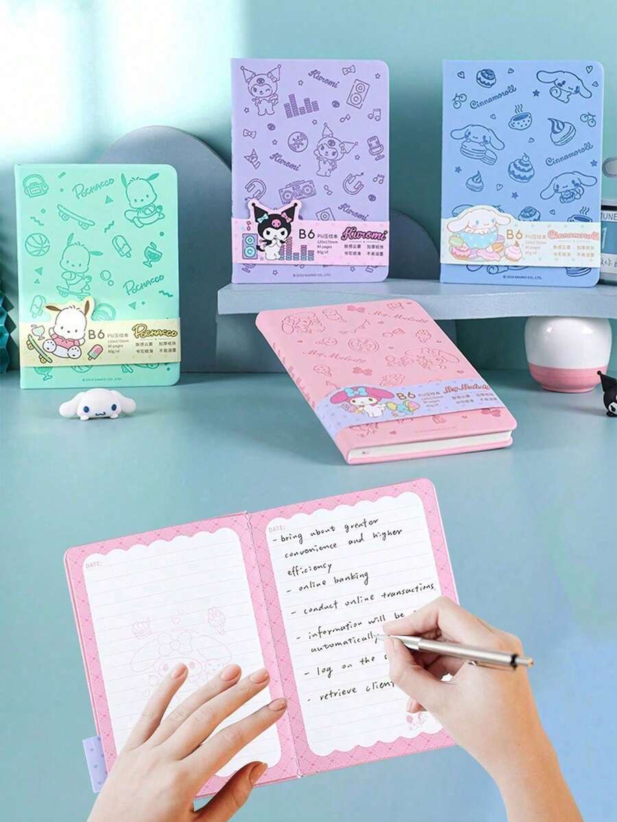 40 Pages/Book Hello Kitty Pink Cartoon Student Notebook, Sanrio Cute ...
