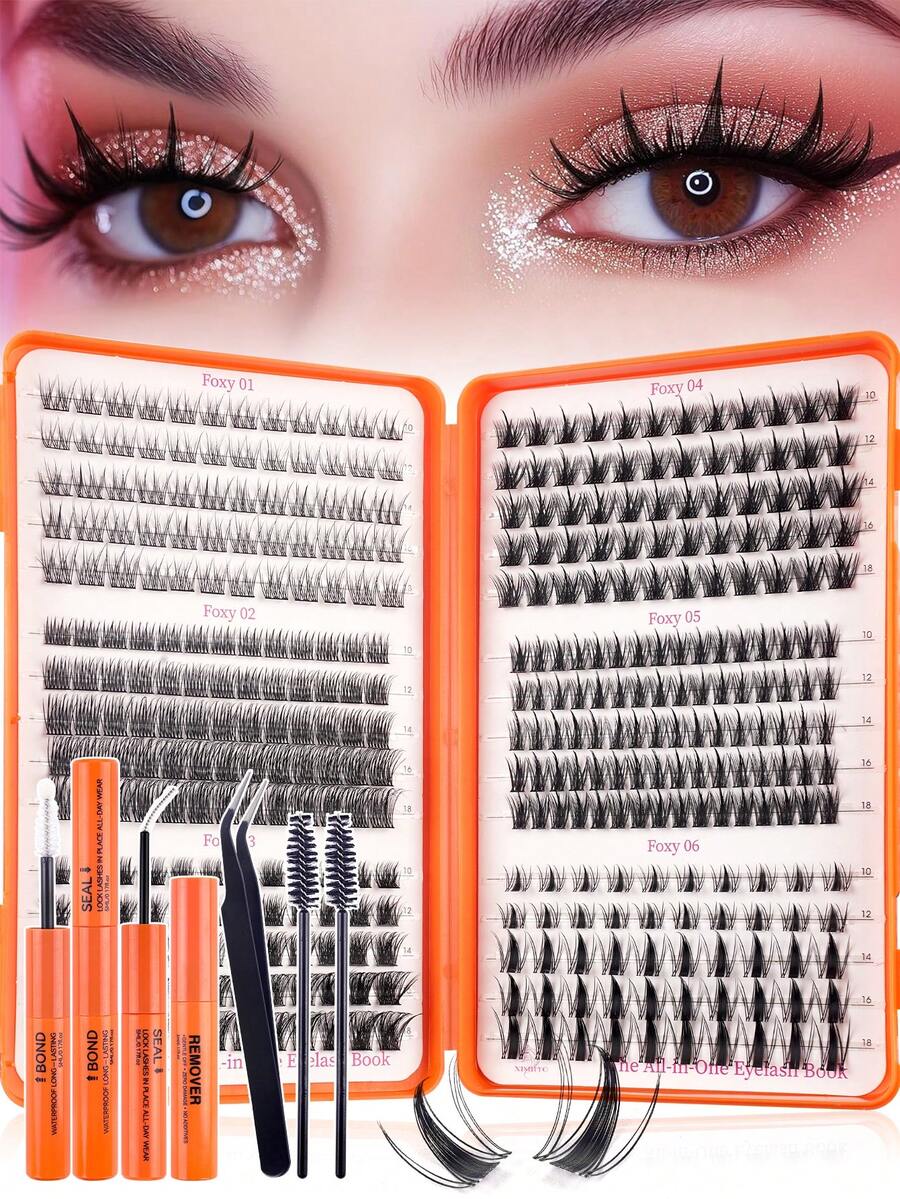 375Pcs Fairy Lash Clusters Kit 10-18mm Manga Eyelash Clusters C Curl ...