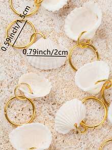 30 Stücke goldene Muschelanhänger Haarspangen, bohemian Strand ...