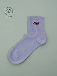 5 pares de calcetines de tobillo de algodón elástico con bordado de ...